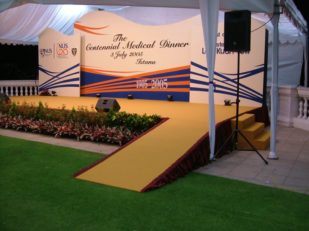 Stage include Carpet / Wooden Raised Platform - Hup Chung Tentage System